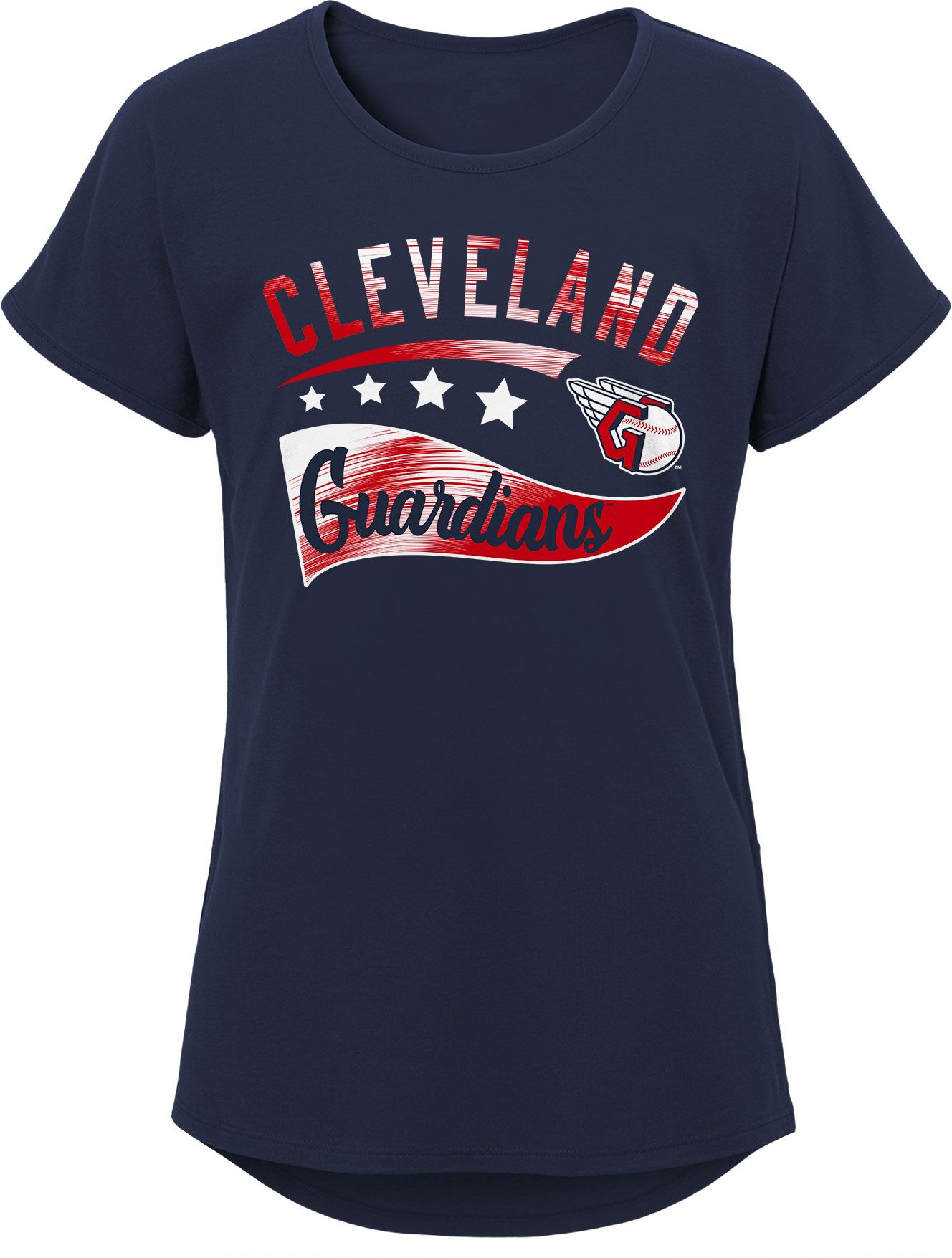 Outerstuff Mlb Team Apparel Girls 8-20 Cleveland Guardians Navy Big ...