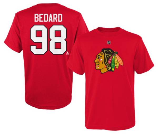 NHL Youth Chicago Blackhawks Connor Bedard #98 Red T-Shirt | Dick's ...