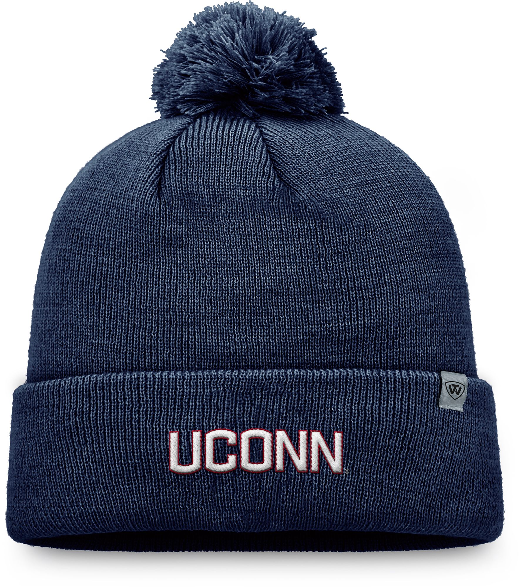 Fanatics Top Of The World Adult Uconn Huskies Blue Pom Knit Beanie ...