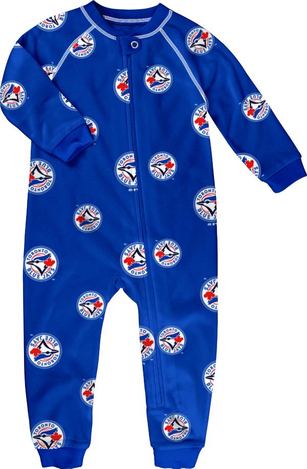 MLB Team Apparel Toddler Toronto Blue Jays Blue Raglan Zipper Coverall ...