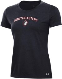 Under Armour Women's Northeastern Huskies Black Performance Cotton T ...