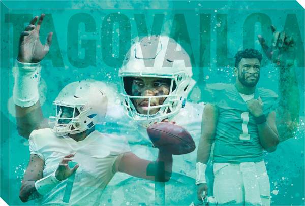 Open Road Miami Dolphins Tua Tagovailoa 23'' x 15'' Canvas | Dick's ...