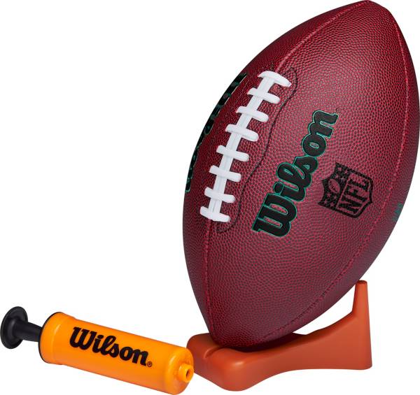 Wilson Junior NFL Ignition Pro Eco Football w/ Pump and Tee | Dick's ...