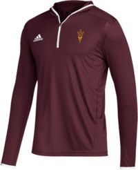 adidas Men's Arizona State Sun Devils Maroon Team Issue Hooded 1/4 Zip ...