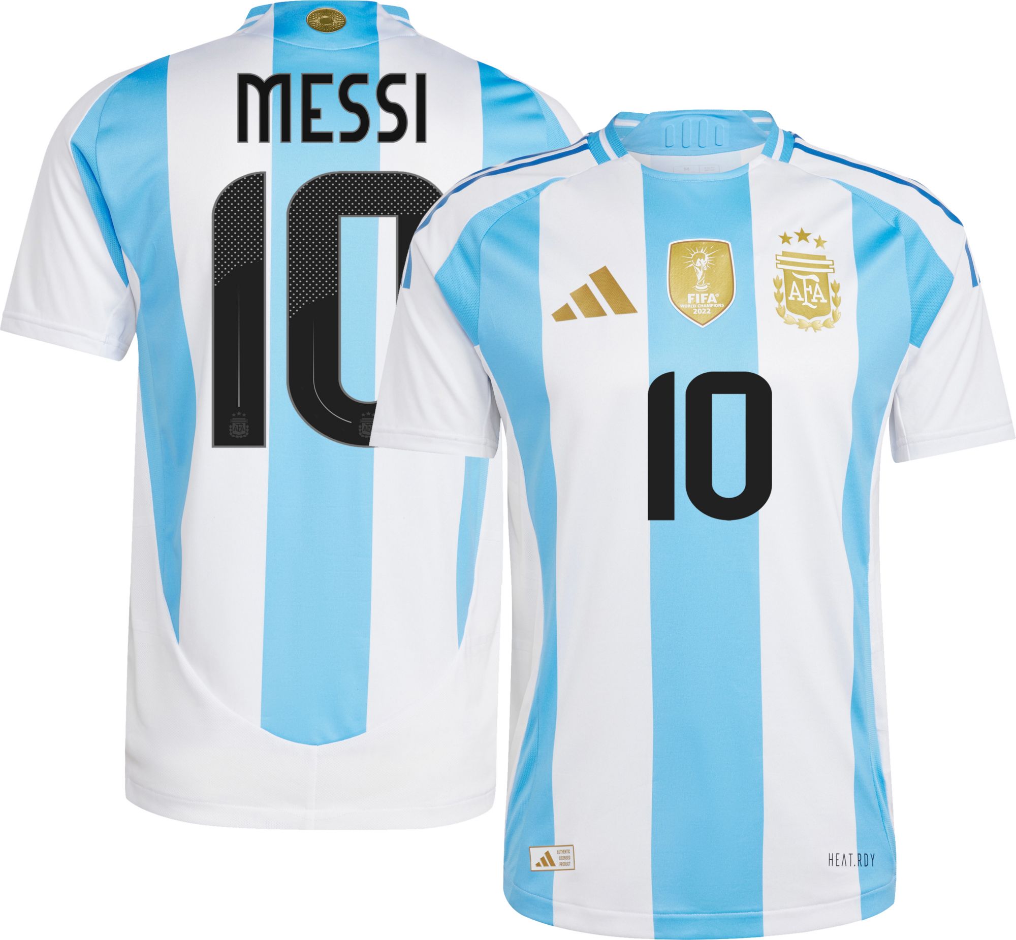 Adidas Adult Argentina Lionel Messi #10 2024 Home Authentic Jersey ...