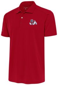 Antigua Men's Fresno State Bulldogs Dark Red Tribute Performance Polo ...