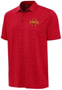 Antigua Men's Iowa State Cyclones Dark Red Heather Layout Polo | Dick's ...