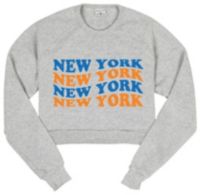 Where I'm From Women's New York Repeat Cropped Fleece Sweatshirt | Dick ...