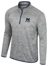 Colosseum Men's Michigan Wolverines Heather Grey 1/4 Zip Pullover ...