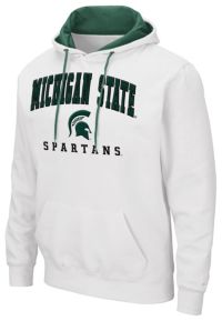 Colosseum Men's Michigan State Spartans White Pullover Hoodie | Dick's ...
