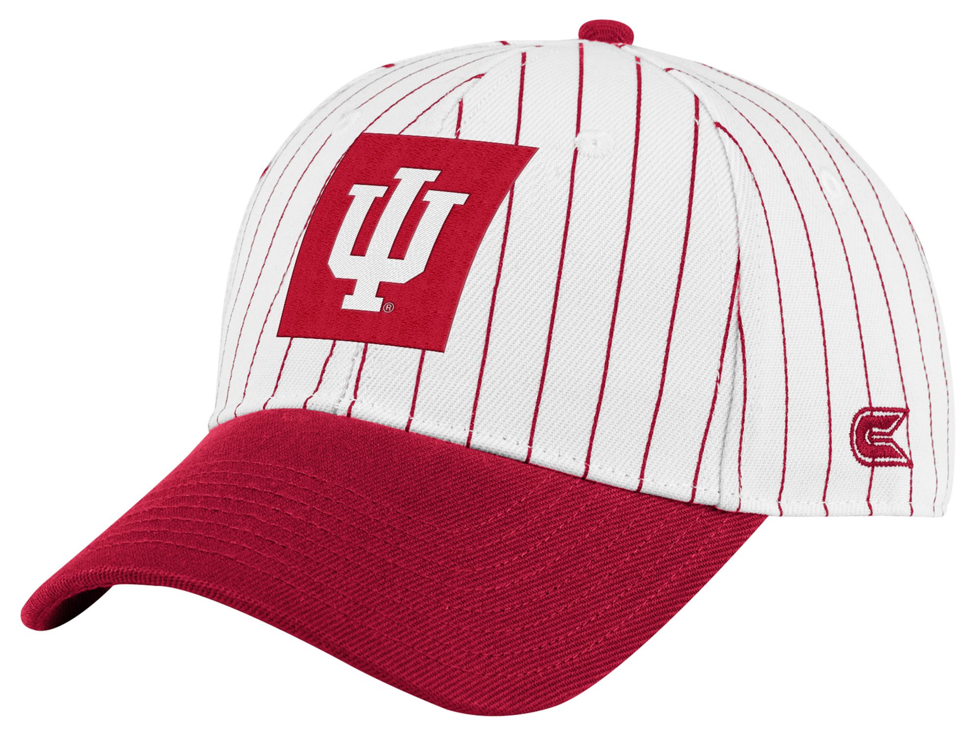 Colosseum Men's Indiana Hoosiers Crimson Pin Stripe Adjustable Baseball ...