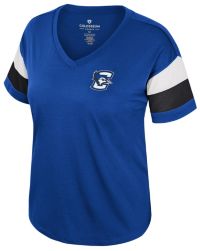 Colosseum Women's Creighton Bluejays Royal Sparkle V-Neck T-Shirt ...