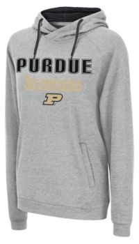 Colosseum Women's Purdue Boilermakers Heather Grey Pullover Hoodie ...