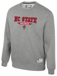 Colosseum Youth NC State Wolfpack Heather Grey Crewneck Fleece ...