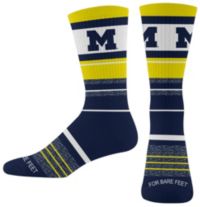 For Bare Feet Adult Michigan Wolverines Friday Crew Socks | Dick's ...