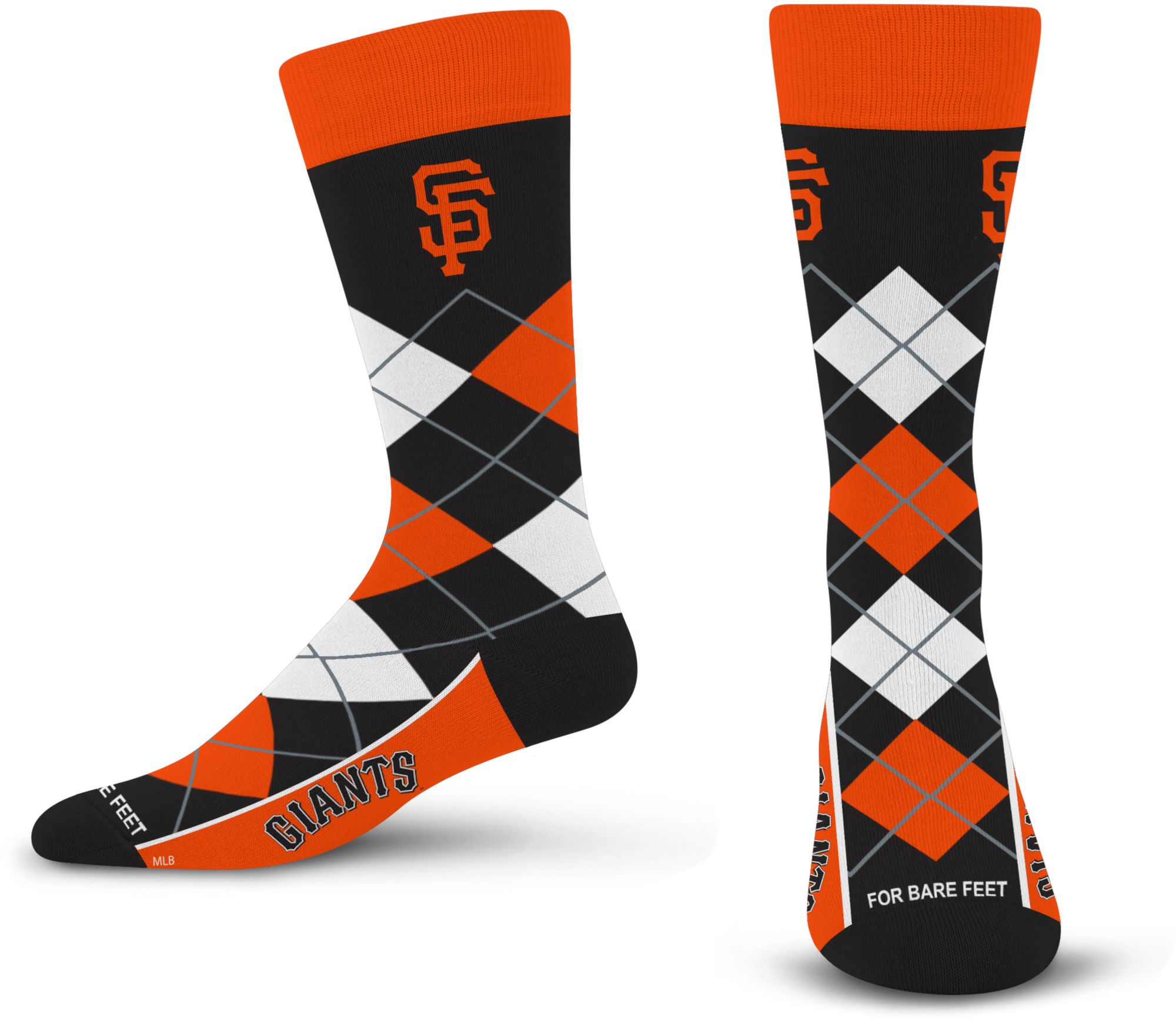 For Bare Feet San Francisco Giants Argyle Socks International Shipping