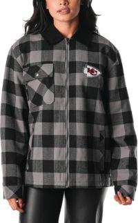 The Wild Collective Adult Kansas City Chiefs Flannel Black Check ...