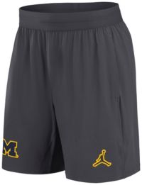 Jordan Women's Michigan Wolverines Anthracite Dri-FIT Woven Logo Shorts | Dick's Sporting Goods