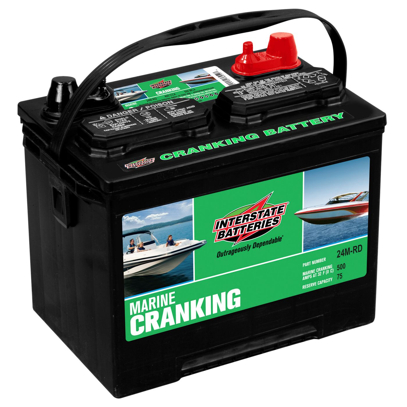 Interstate Batteries 24M-RD Marine Cranking Battery | Dick's Sporting Goods