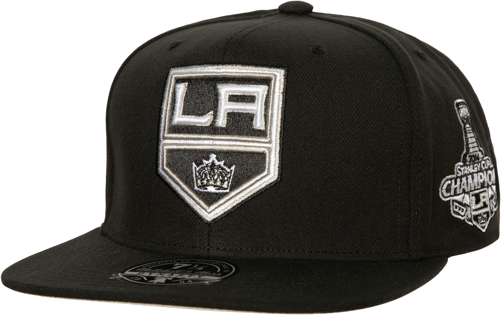 Mitchell & Ness Adult Los Angeles Kings Patch Black Fitted Hat - Big ...