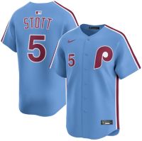 Nike Adult Philadelphia Phillies Bryson Stott #5 Light Blue Limited ...