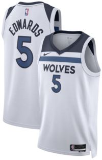 Nike Adult Minnesota Timberwolves Anthony Edwards #5 White Swingman ...