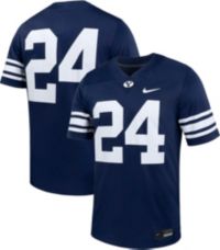 Nike Men's BYU Cougars #24 Blue Throwback Replica Football Jersey ...