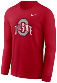 Nike Men's Ohio State Buckeyes Scarlet Core Cotton Logo Long Sleeve T ...
