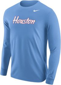 Nike Men's Houston Cougars Valor Houston Blue Cotton Long Sleeve T ...