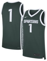 Nike Men's Michigan State Spartans Green Replica Basketball Jersey ...