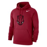 Nike Men's Arkansas Razorbacks Cardinal Club Fleece Logo Pullover ...