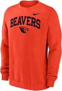 Nike Men's Oregon State Beavers Orange Club Fleece Arch Logo Crew Neck ...