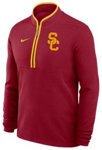 Nike Men's USC Trojans Team Crimson Basketball Victory Half-Zip ...