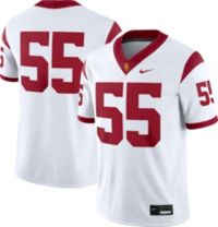 Nike Men's USC Trojans #55 White Dri-FIT Replica Football Game Jersey ...