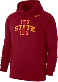 Nike Men's Iowa State Cyclones Cardinal Club Fleece Logo Pullover ...