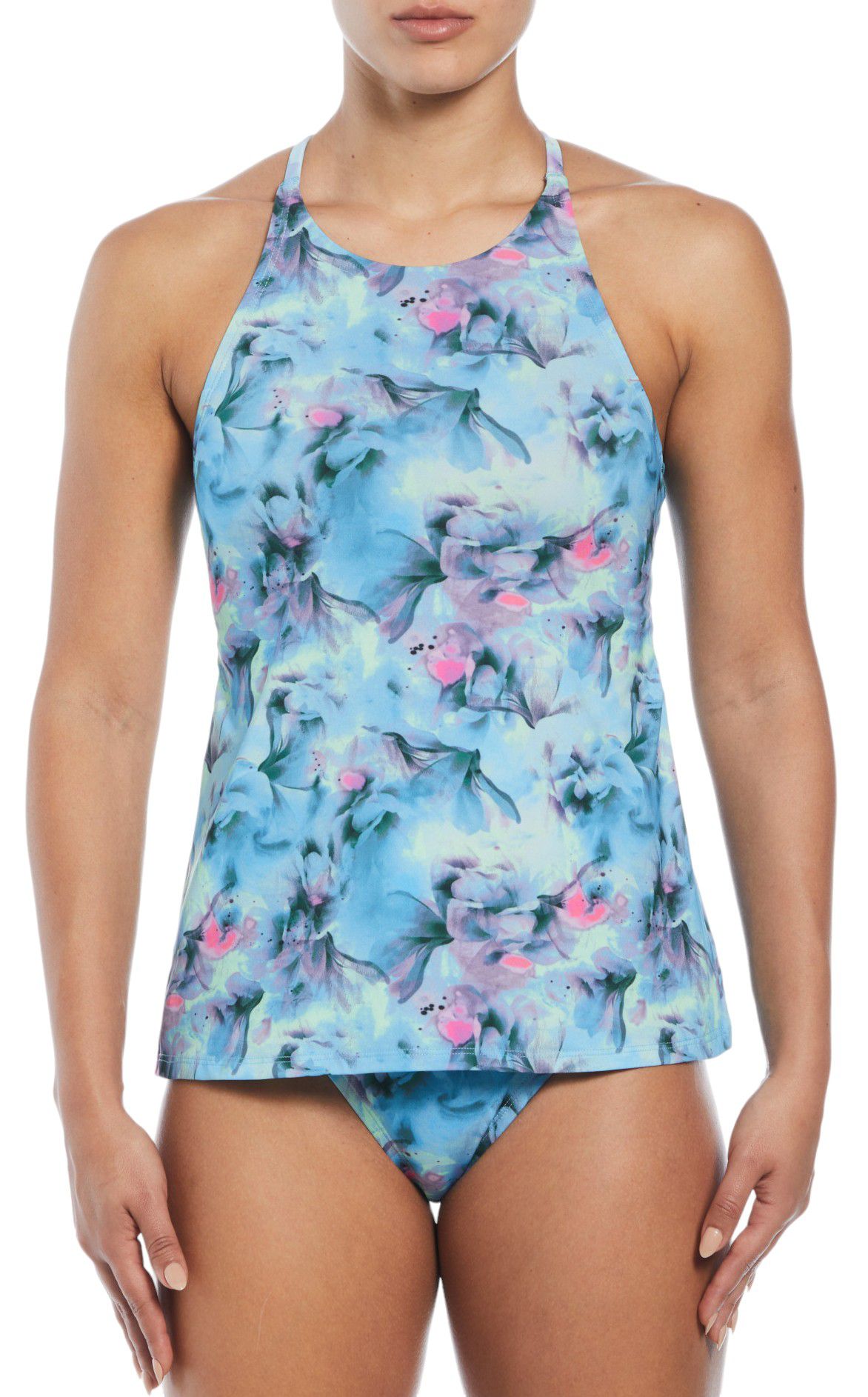 Nike Lace Up High Neck Tankini International Shipping