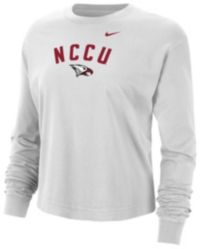 Nike Women's North Carolina Central Eagles White Boxy Long Sleeve Shirt ...