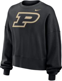 Nike Women's Purdue Boilermakers Black Club Fleece Phoenix Crew Neck Sweatshirt | Dick's ...
