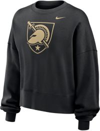 Nike Women's Army West Point Black Knights Army Black Club Fleece Phoenix Crew Neck Sweatshirt ...