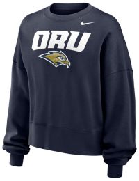 Nike Women's Oral Roberts Golden Eagles Navy Blue Club Fleece Phoenix ...