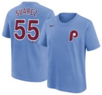 Nike Youth Philadelphia Phillies Ranger Suarez #55 Blue T-Shirt | Dick ...