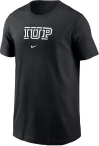 Nike Youth IUP Crimson Hawks Black Core Cotton Arch Wordmark T-Shirt ...