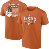 NCAA Men's Texas Longhorns Burnt Orange Football Schedule T-Shirt ...