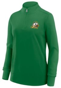 Logo Athletic Women's Oregon Ducks Green Terry Logo Quarter-Zip | Dick ...