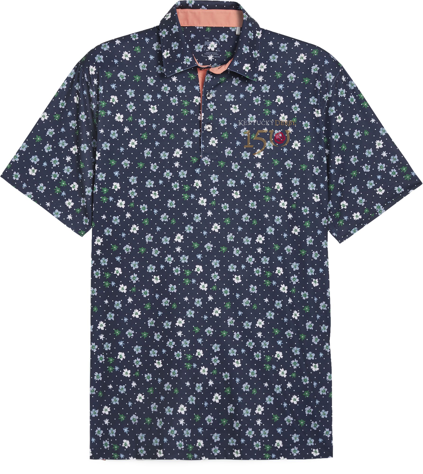 Puma Men's Cloudspun Floral Kentucky Derby Polo International Shipping