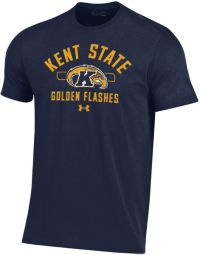 Under Armour Men's Kent State Golden Flashes Navy Performance Cotton T ...