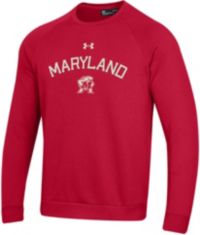 Under Armour Men's Maryland Terrapins Red Rival Fleece Crew Sweatshirt ...