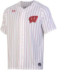Under Armour Men's Wisconsin Badgers White Replica Baseball Jersey ...