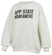 Pressbox Women's Appalachian State Mountaineers Ivory Roxy Crew ...