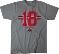 BreakingT Adult Ohio State Buckeyes Will Howard #25 Gray Jersey T-Shirt ...